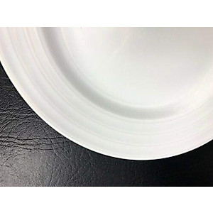 Crate & Barrel Portugal Spal Porcelain 8 1/4" White Ribbed Salad Plate