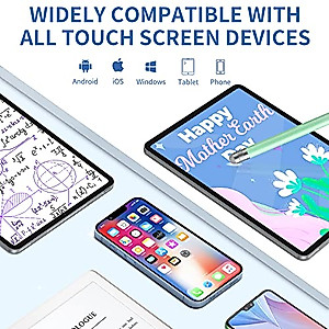 Stylus Pens for Touch Screens, 4PCS Stylus Pen for iPad with Precision Double Fiber Tips, Compatible with Apple iPad/iPhone/Android/Tablets and Other Capacitive Touch Screens