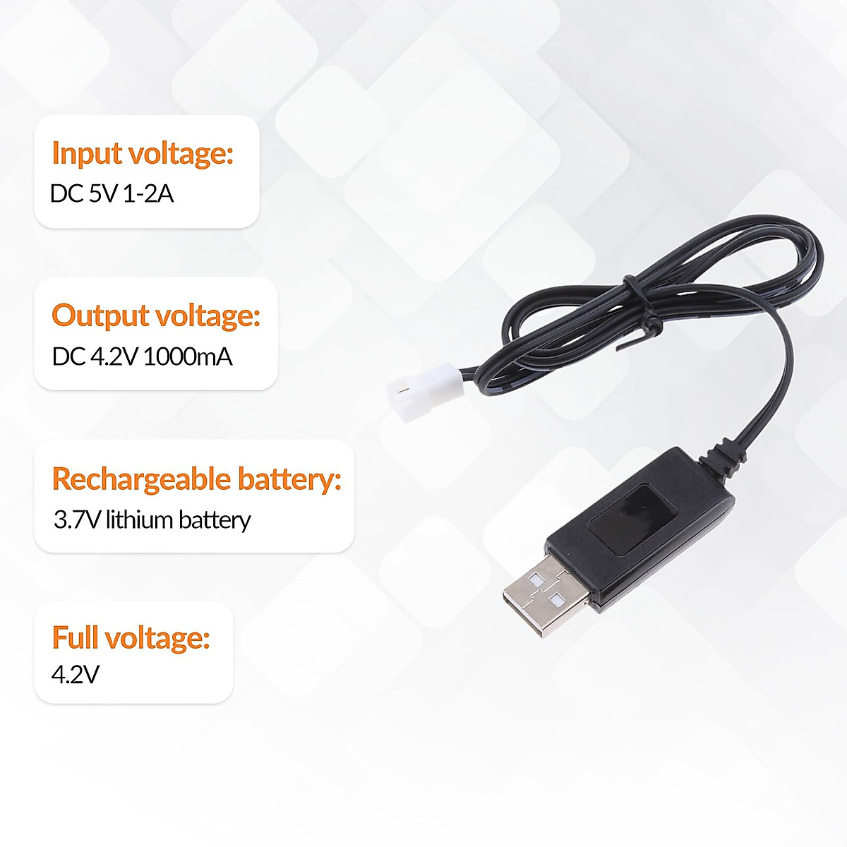 3.2V Battery USB Charger Cable for V912/MJX F45 RC Toys