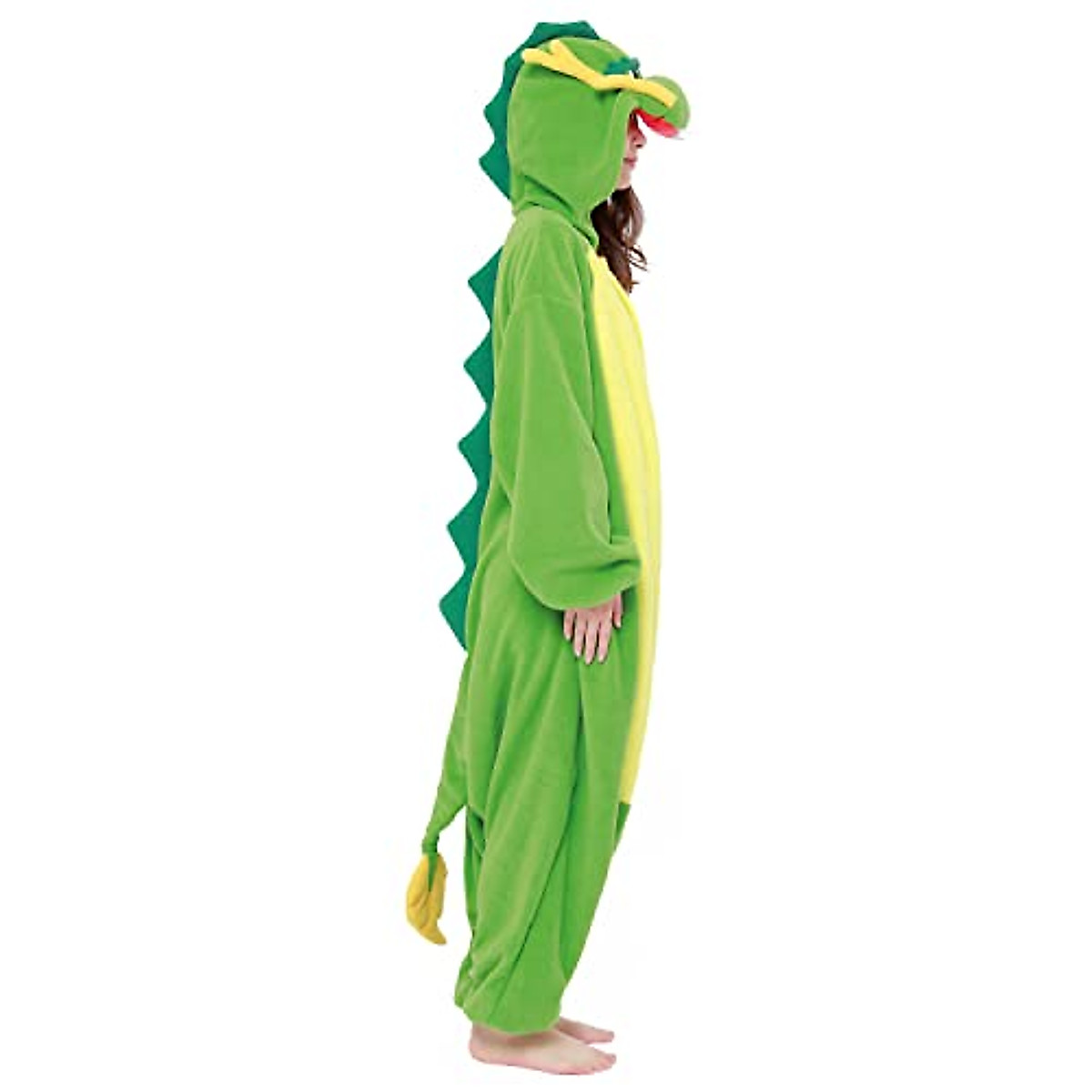 SAZAC Dragon Kigurumi - Onesie Jumpsuit Halloween Costume (Regular, Adult, One-Size-Fits-All)