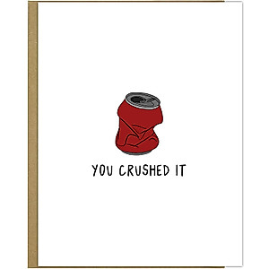 rockdoodles Funny Graduation Cards, You Crushed It | Graduation Cards, New Graduate Congratulations Cards - Punny Congrats College & High School Graduation Cards (You Crushed It)