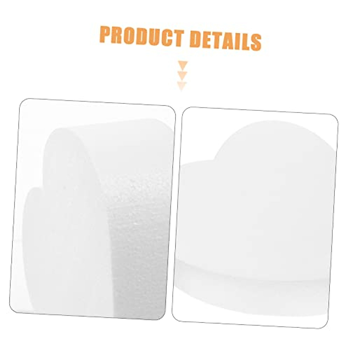Abaodam 3pcs Foam Cake Mold Wedding Decor Cake Stand Tools Multi-Function Cake Dummies Cake Dummy Tool Practicing Fake Cake Gathering Fake Cake Decorations White Heart-Shaped