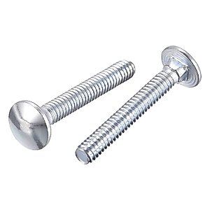 uxcell 1/4-20x2" Carriage Bolt Round Head Square Neck Q235 Carbon Steel 10pcs