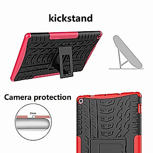 Boskin for Kindle Fire hd 10 case 2019 2017 Release,Kickstand Heavy Duty Cover for Amazon fire hd 10 Tablet 9th 7th Generation (Blue)
