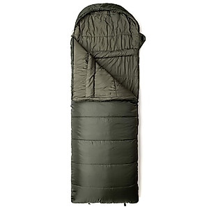 Snugpak Basecamp Ops Navigator Sleeping Bag with Compression Stuff Sack, Left Hand Zip, Olive