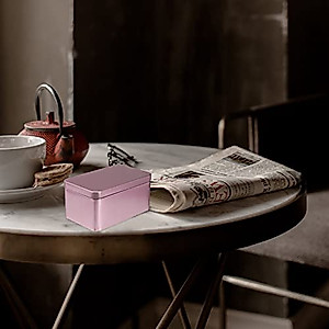Zerodeko Metal Storage Box Metal Rectangular Empty Tin Box with Lid Mini Portable Box Containers Tea Leaf Container Food Storage Organizer for Candies Gifts Treasures Red Empty Hinged Tins