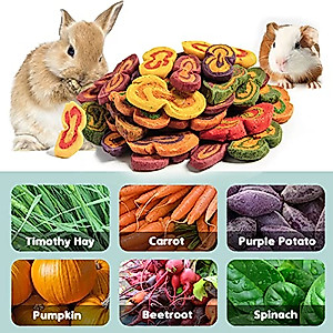 X-pet Rabbit Chew Toys and Chinchilla Treats, 150g Natural Timothy Grass Molar Treats Suitable for Guinea Pig Hamster Bunny Chinchilla Gerbil Squirrel