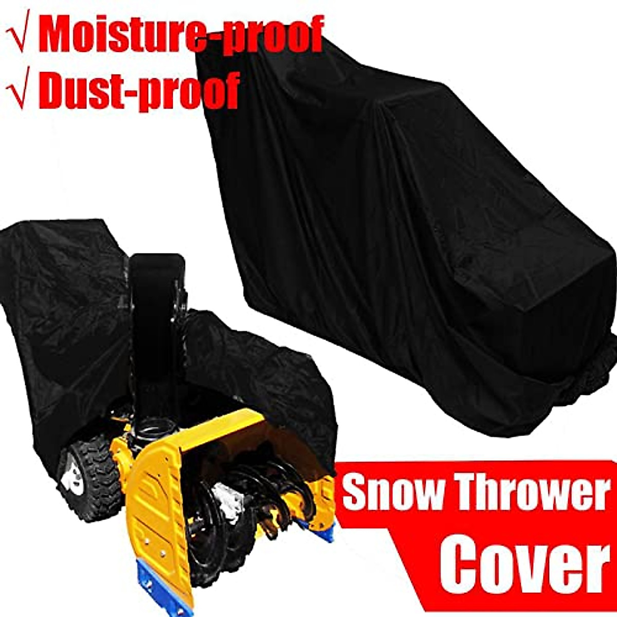 Couch Covers Set Snow Cover Protective Shovel Shield Snow Remover Wind Snow Cover Blower Patio Lawn & Garden Fall Sofa Cover (Black, One Size)