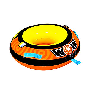 WOW Sports - Lil' Skipper Inflatable Towable Tube - 1 Rider - Perfect For Kids & Adults - Soft Top - Boating Accessory