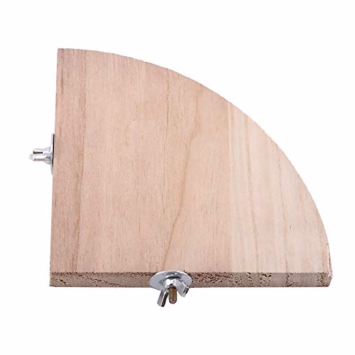 (Pack of 2) Bird Platform Wooden Fan Shape Bird Cage Perch Natural Parrot Stand for Small Animals Parrot Parakeet Cockatiel Budgie Gerbil Rat5.1X5.1 Inch