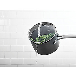 Calphalon 2095259 Classic Nonstick Sauce Pan with Cover, 2.5 quart, Grey