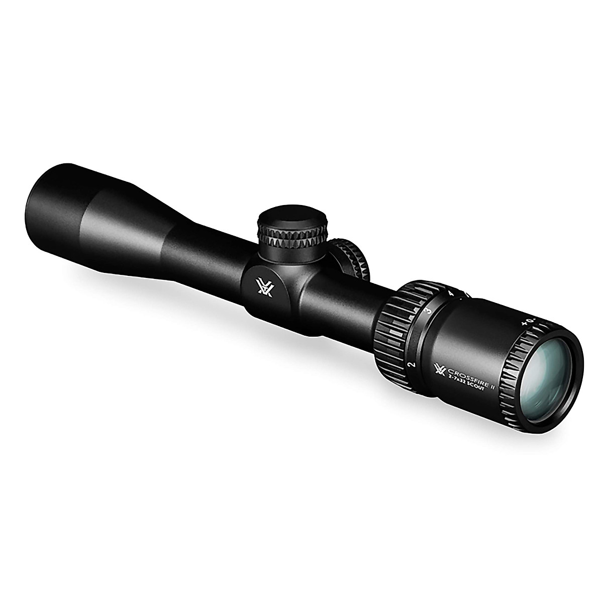 Vortex Optics Crossfire II 2-7x32 Scout, Second Focal Plane, 1-inch Tube Riflescope - V-Plex Reticle