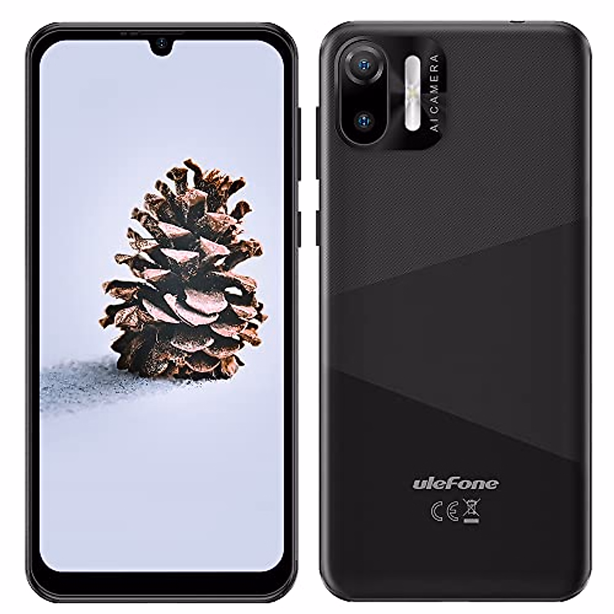 Ulefone Unlocked Smartphones, Note 6T Latest Android 12 3GB+64GB Cell Phone, 6.1" HD+ Screen, 3300mAh Battery, 13MP+5MP Dual Camera, Global Unlocked Dual SIM 4G Android Phone, GPS,FM,Face ID