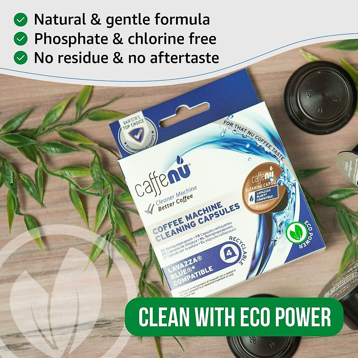 Lavazza Blue Compatible Cleaning Capsules. Coffee Machine Cleaner. Cleaning Pods Compatible with a Lavazza Blue Coffee System. Complete your Barista Kit with these Barista Accessories. 4 Uses.