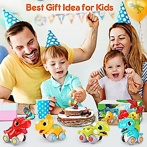 Toys for 1 Year Old Boys Gift Dinosaur Toy Cars for 1 2 3 Year Old Friction Powered Car Toddler Toys Age 1-2 Baby Toys 12-18 Months 1st Birthday Gift for Toddler Toys 1-3 Push and Go Car Baby Boy Toys