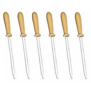 6PK Dropping Pipette, 6.75" - Glass with Latex Teat - Eisco Labs