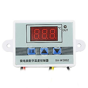 XINGYHENG XH-W3002 DC 110V-220V 1500W 10A Microcomputer Digital Temperature Controller Digital Display Thermostat Control Switch and NTC 10K Thermistor Sensors Temperature Probe (110-220V 1500W)