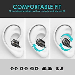 PALOVUE True Wireless Earbuds Earphones, Bluetooth 5.2 Headphones Qualcomm CSR with CVC8.0 and 4 Mic Noise-Cancelling for Stereo Deep Bass Sound, IPX5 Waterproof Touch Control in-Ear Buds, iSound-X