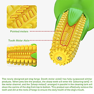 yuxiaoyu Dog chew Toy，Dog Suction Cup Sounding Toy, Corn Shaped Indestructible Dog Squeaky Toy Rubber for Small Medium Dogs，Massage Molar Toy for Small and Large Dogs