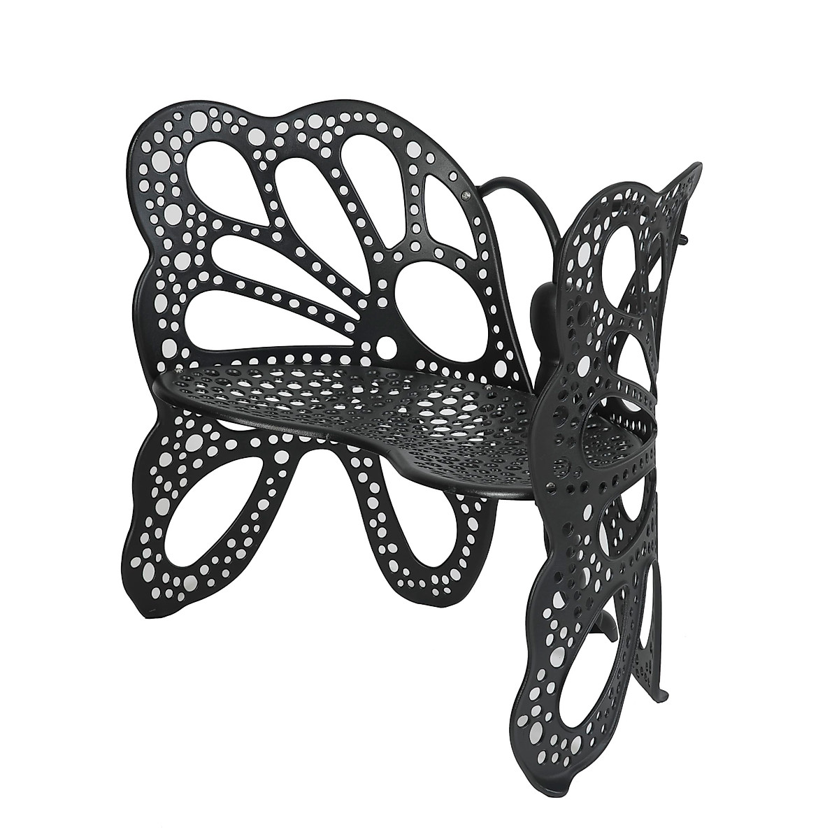 Flowerhouse FHBFB06 Butterfly Bench Patio Furniture & Accessories, Black