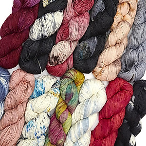 100% Baby Alpaca Yarn Wool 100g Hank DK Weight Hand Dyed Made in Peru - Heavenly Soft and Perfect for Knitting and Crocheting (Blushing Twilight, DK Hand Dyed - 100g Hank)