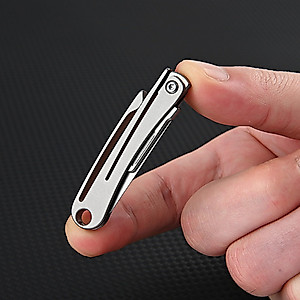 WIOKINY TItanium Scalpel Lightweight Antirust Folding Scalpel Practicality Pocket Knife (Titanium Scalpel-B)