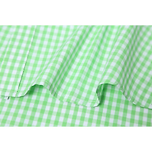 Men Plaid Cotton Casual Slim Fit Long Sleeve Button Down Dress Shirts Light Green