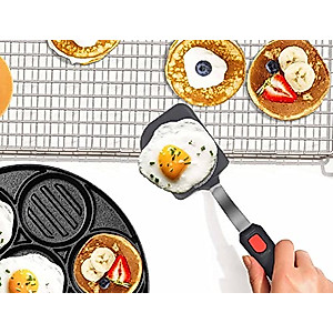 2 Pack Flexible Silicone Spatula Turner, 600°F Heat Resistant Silicone Spatula Set for Nonstick Cookware, Kitchen Silicone Cooking Utensil Set for Egg Pancake Flipper/Heat Resistant Silicone Grip