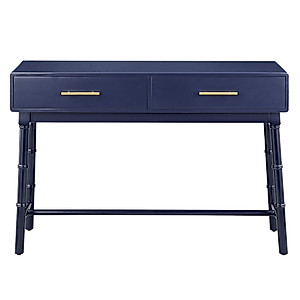 Amazon Brand – Ravenna Home Classic Console Table with Storage Drawers, 44"W, Blue