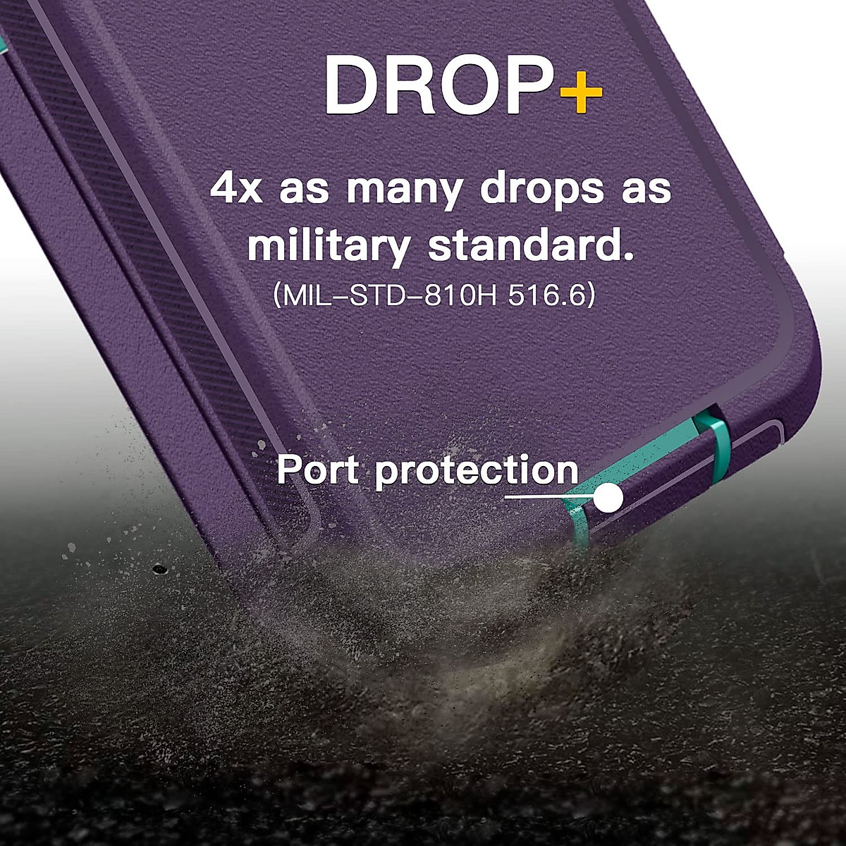 AICase for Galaxy A23 Case(6.6") Case,Heavy Duty Rugged Phone Cover,Durable Military Grade Protection Shockproof/Drop Proof/Dust-Proof Protective for Samsung Galaxy A23 5G 2022 Purple/Blue