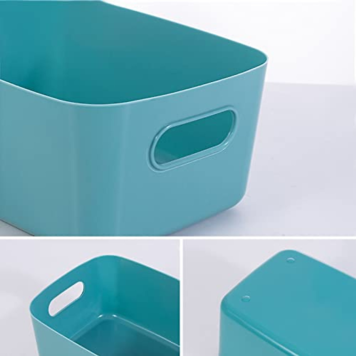 Plastic Storage Baskets 8 Pack, Small Pantry Baskets for Organizing, Organizer Basket Bins for Shelves, Organizer and Storage for Bathroom, Bedrooms, Kitchens (Colour Medium)
