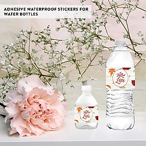 Andaz Press Fallin' in Love Autumn Fall Leaves Wedding, Water Bottle Labels, 20-Pack Fall Water Bottle Labels Wedding Water Bottle Labels Fall in Love Baby Shower Fall in Love Bridal Shower Favors