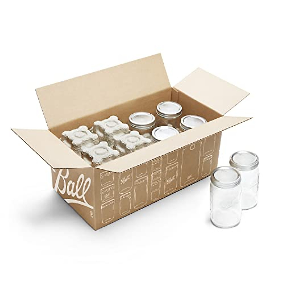 Ball Wide Mouth Quart (32 oz.) Mason Jars with Lids and Bands