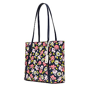 kate spade handbag for women Cara tote bag purse large, Blue multi, Large