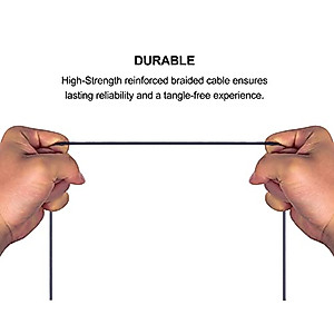 Audio Replacement Cable with in-Line Mic Remote Volume Control Compatible with Bose 700, QC35, QC35 II, QC45 Headphones, Audio Cord Compatible with iPod iPad iPhone Apple Devices