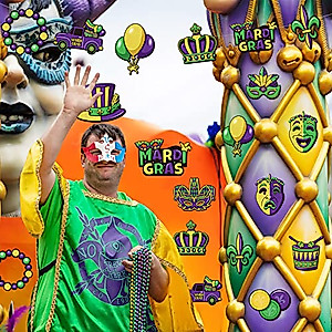 30 Pieces Large Comedy Tragedy Face Mardi Gras Decorations Mardi Gras Cutouts Wagon Costume Cover Comedy Tragedy Masks Float Decor for Trailer Mardi Gras Wall Hanging Party Supplies Home Door Decor