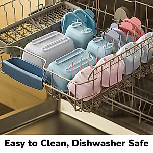 Connecting Bento Box Food Storage Containers | OmieBox OmieGo | Snack Container, Meal Prep, Leak Proof Airtight Food Storage, Adult Lunch Box