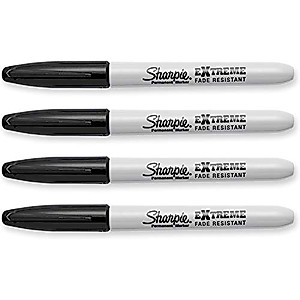 Sharpie Extreme Permanent Markers, Black, 4-Count - Limited Edition