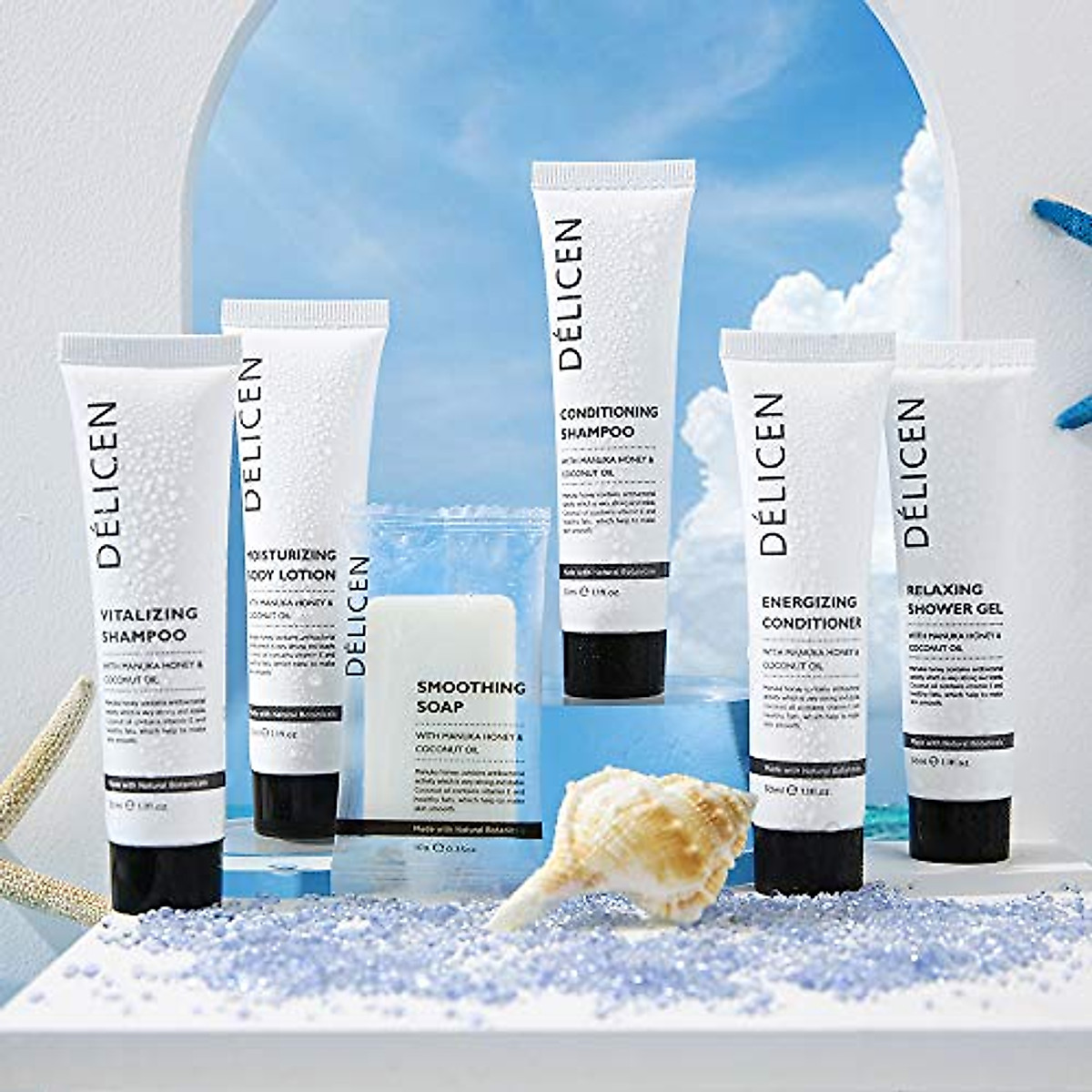 OPPEAL.HOSMALL Vitalizing Shampoo with Manuka Honey & Coconut Oil in Bulk, Clementine Scent, 1.05 Fl oz, 100 Pack