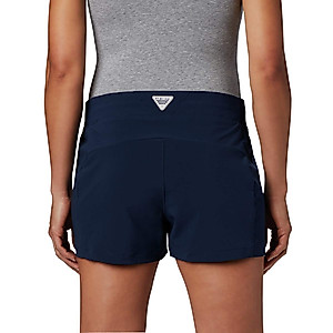 Columbia Women’s PFG Tidal II Shorts, Stain Resistant, Sun Protection, Collegiate Navy, XX-Large