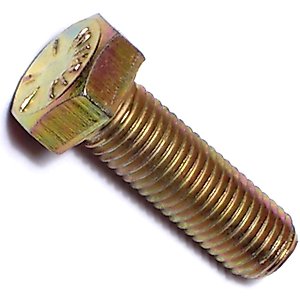 Hard-to-Find Fastener 014973251840 Grade 8 Fine Hex Cap Screws, 5/16-24 x 1, Piece-50, Yellow