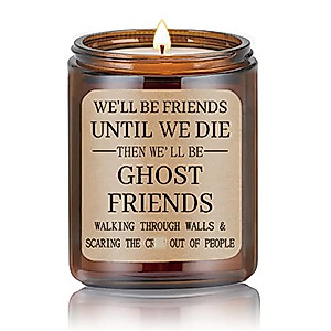 LAMIVEENLA Best Friend Valentines Day Gifts for Women Scented Candle Lavender - Funny Birthday Gifts for Friends Female Friendship Gifts Going Away Gifts for Coworker Soy Candle 7.4oz