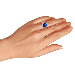 Bling Jewelry Royal CZ Sapphire Color Engagement Ring Kate Middleton Actual Size 8-Prong - Size 7
