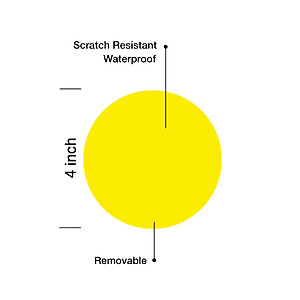 CLEVER SIGNS 30 Pcs 4" Vinyl Dots for Classroom and Kindergarten, Perfect for Floor Marking, School Games and Teaching, Removable Floor Stickers for Classroom, Line Up Spots for Classroom Floor,YELLOW