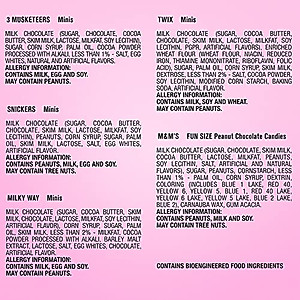 M&M'S PEANUT, SNICKERS, TWIX, MILKY WAY & 3 MUSKETEERS & Easter Chocolate Candy Spring Assortment, 31.3 oz, 100-Piece Bag