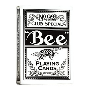 Bee Signature Series Playing Cards Deck, 1 Deck of Black Playing Cards, Thin Crushed, Special Edition