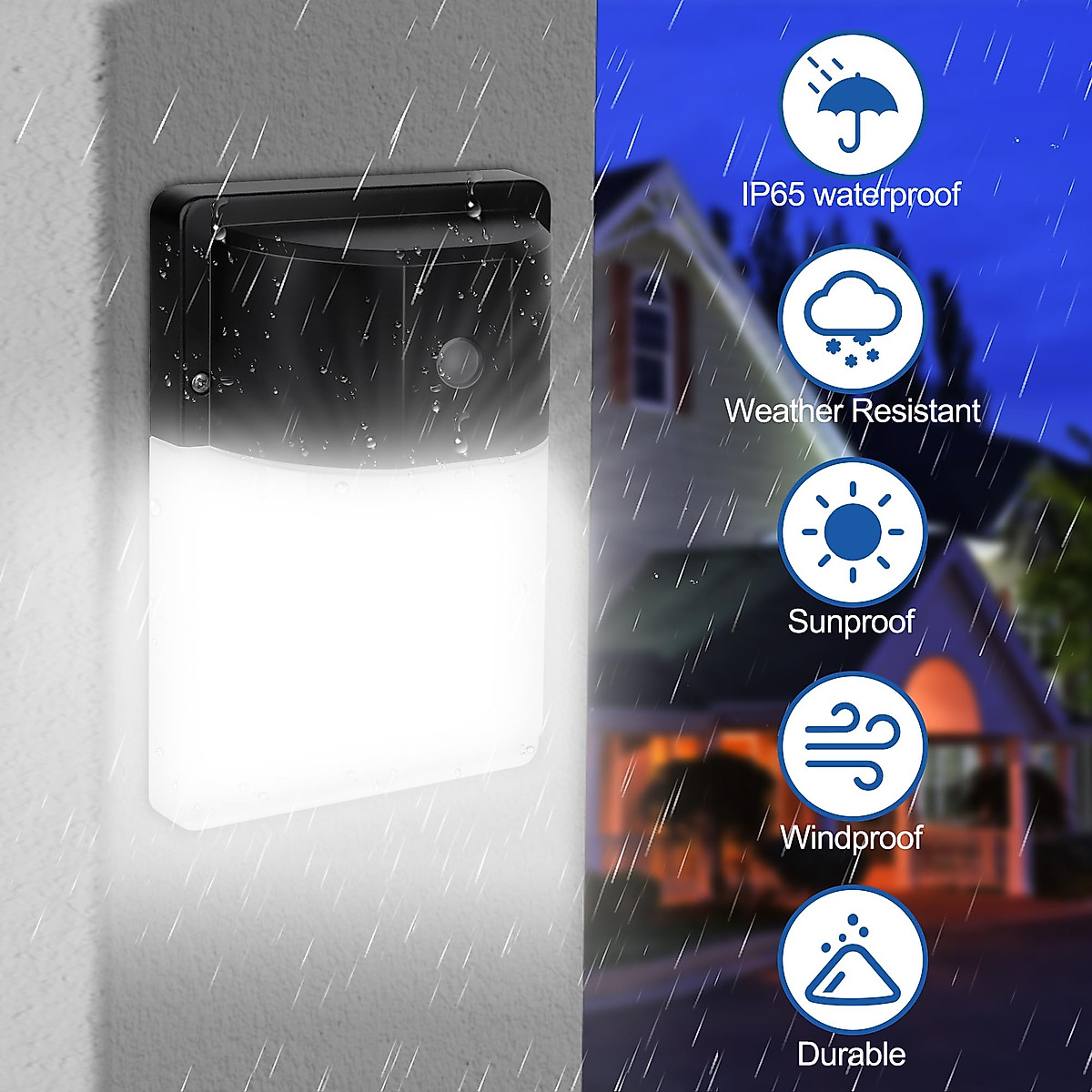 CINOTON 15W LED Wall Pack Lights with Dusk to Dawn Sensor, 1600LM[100-277Vac/100W HID/HPS Equiv.] IP65 Waterproof Outdoor Security Flood Lighting for Garage Warehouse Garden Barn 5000K-Daylight 2 Pack