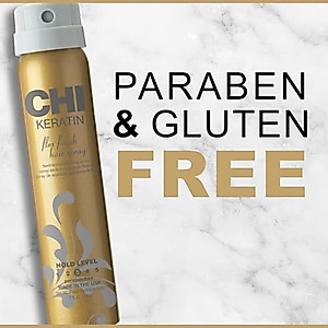CHI Keratin Flex Finish Hair Spray, Lightweight Spray For Long-Lasting, Smooth Styling, Eliminates Frizz & Flyaways & Seals Out Humidity, 2.6 Oz