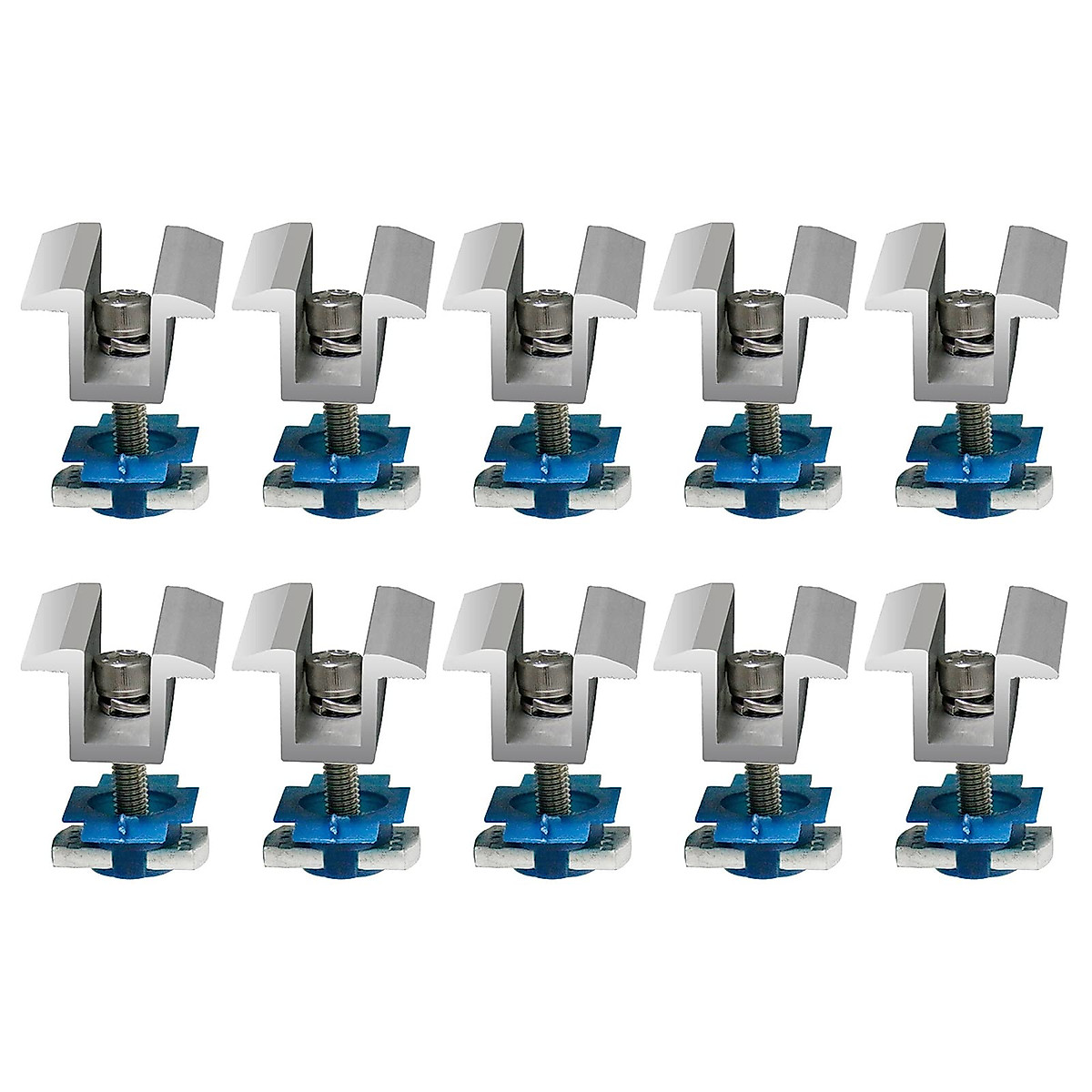 10Pcs Solar Panel Clamps 30/35/40mm Solar Panel Bracket Aluminium Mounting Accessories Aluminum Solar Clamp