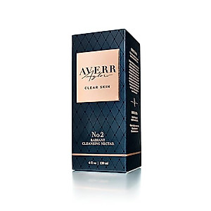 Averr Aglow - No.2 Radiant Cleansing Nectar - Rinse-Free Anti-Aging Daily Face Wash - Fights Acne, Breakouts, Blackheads & Blemishes - Plant & Mineral Based - For Men & Women - 4fl oz / 120 ml